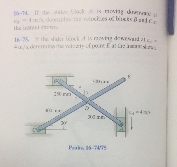 Solved If the slider block a is moving downward at upsilon_A | Chegg.com Solved If the slider block a is moving downward at upsilon_A | Chegg.com
