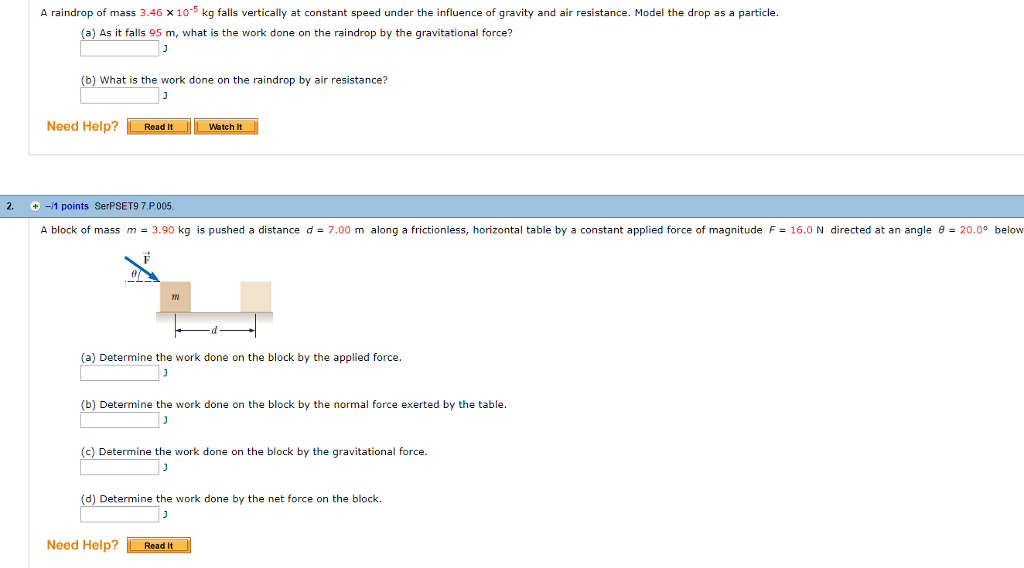 Solved raindrop of mass 3.46 x 10-5 kg falls vertically at | Chegg.com