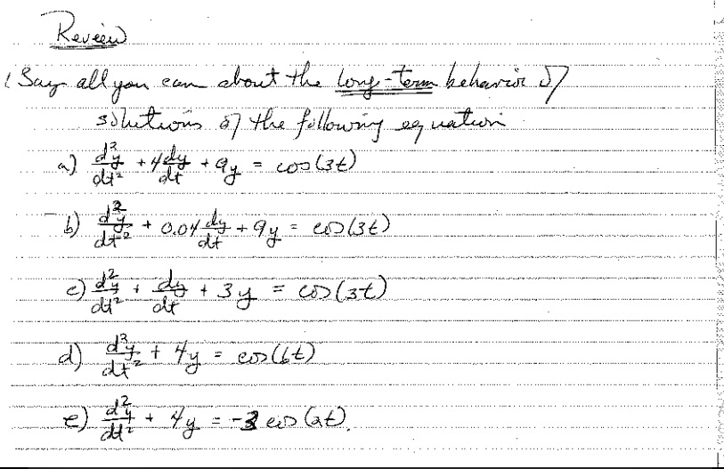 Solved Differential Equations Question | Chegg.com