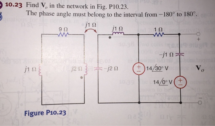 Solved 10.23 Find V, in the network in Fig. P10.23. The | Chegg.com
