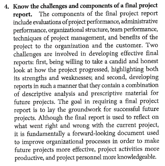 Solved Know the challenges and components of a final project | Chegg.com