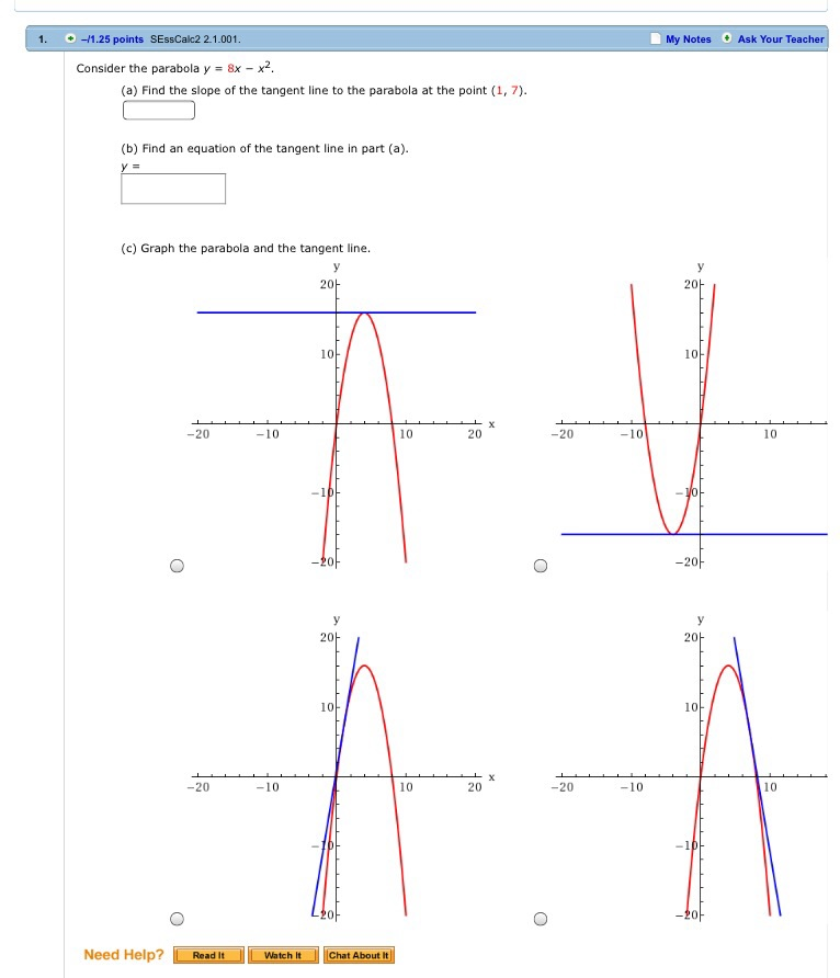 solved-consider-the-parabola-y-8x-x2-find-the-slope-of-chegg