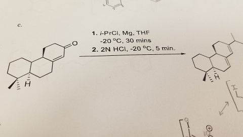 Solved 1. PrCI. Mg, THF -20 °C, 30 mins 2. 2N HCI, -20 OC, 5 | Chegg.com