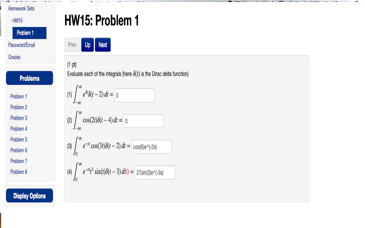 Solved Evaluate each of the integrals (here ?(t) is the | Chegg.com