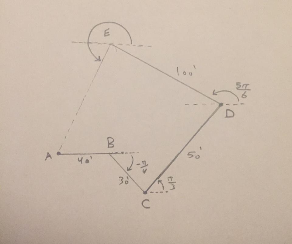 Solved Surveying: in the surveying map shown below, | Chegg.com