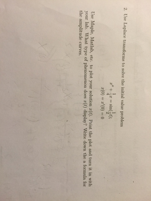 Solved Use Laplace transforms to solve the initial value | Chegg.com