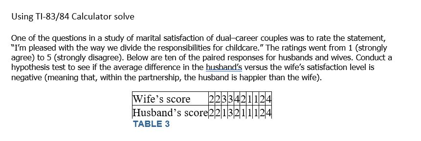 Solved Using TI-83/84 Calculator solve One of the questions | Chegg.com
