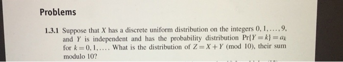 Solved Suppose that X has a discrete uniform distribution on | Chegg.com