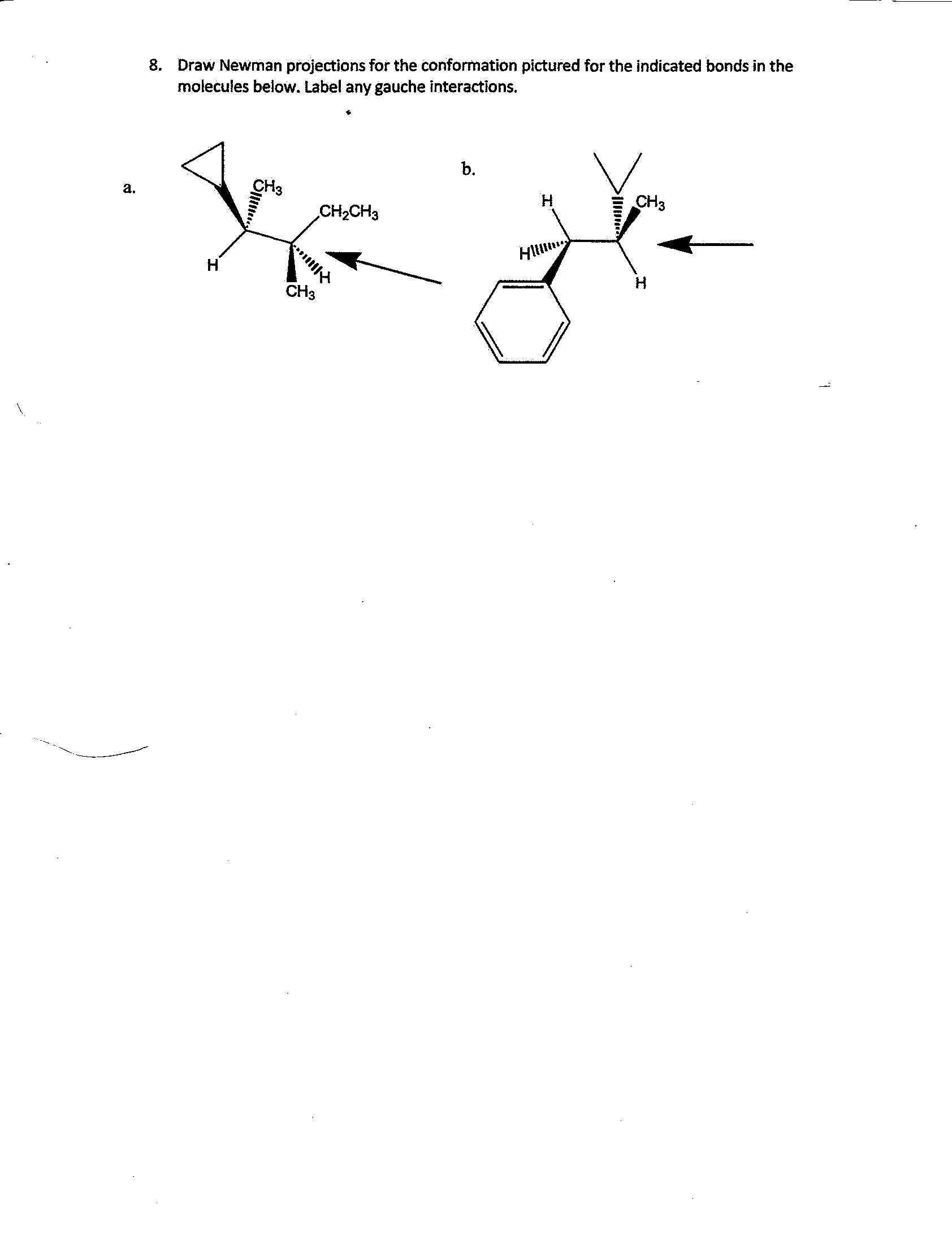 Solved Draw Newman projections for the conformation pictured | Chegg.com
