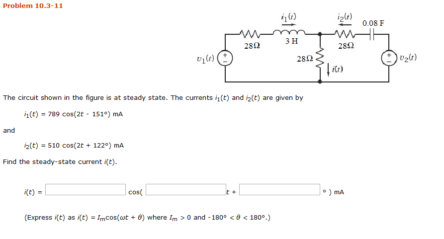 Solved The circuit shown in the figure is at steady state. | Chegg.com