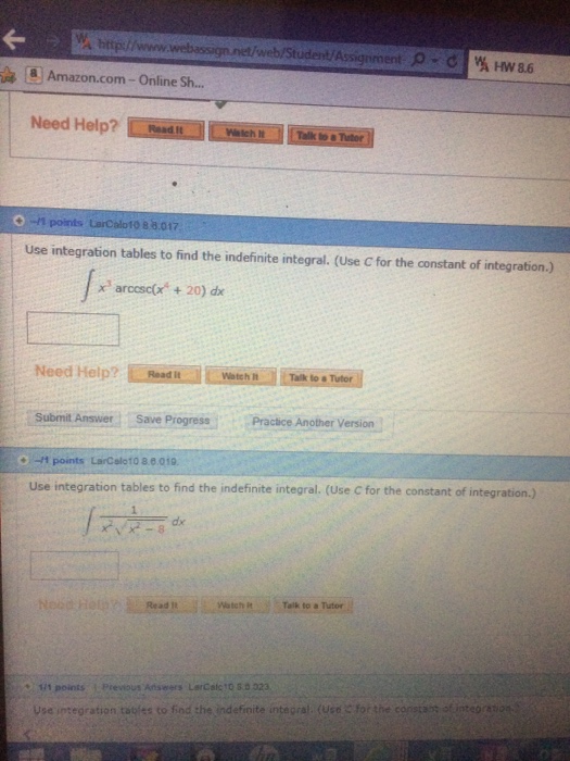 Solved Use integration tables to find the indefinite | Chegg.com Solved Use integration tables to find the indefinite | Chegg.com