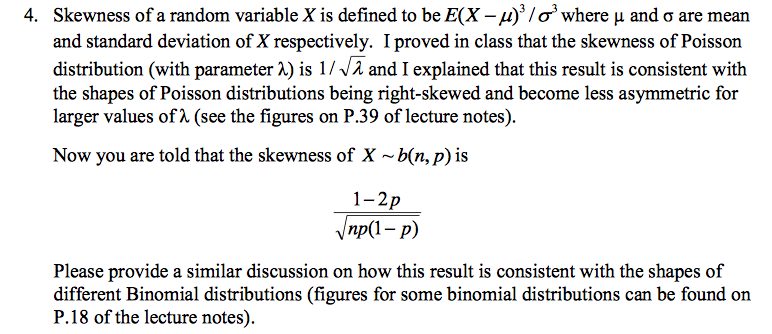 Skewness of a random variable X is defined to be | Chegg.com