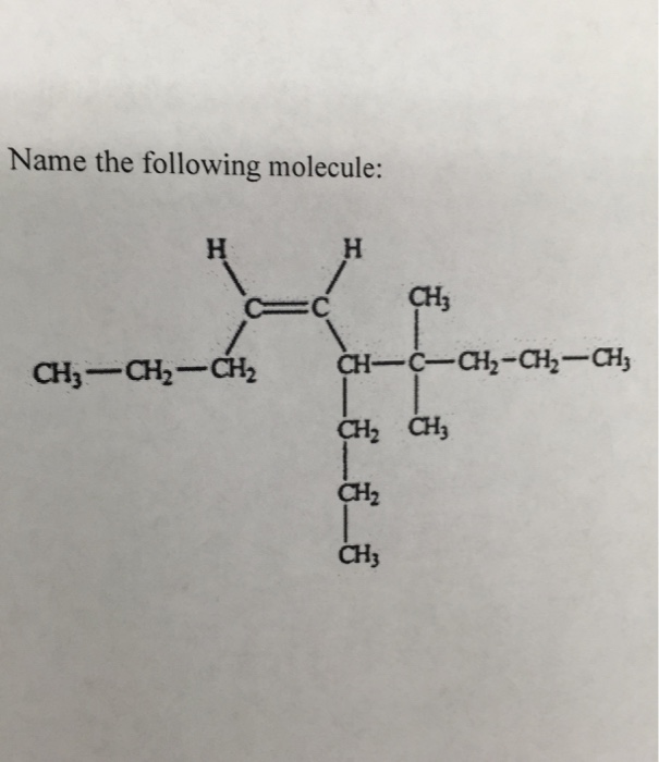Solved Name the following molecule: | Chegg.com