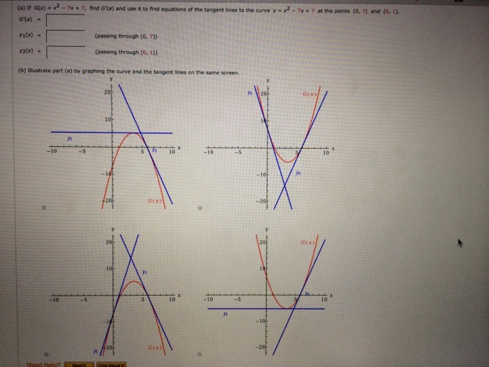 Solved (a) If G(x) x^2 -7x+7, find G(a) and use it to find | Chegg.com