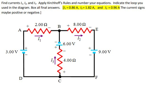 Solved Find currents , 12, and la. Apply Kirchhoff's Rules | Chegg.com