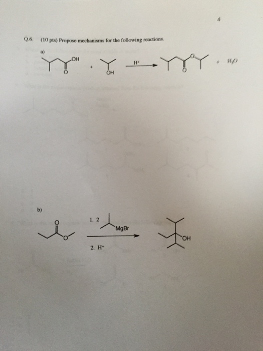 Solved Propose mechanisms for the following reactions. | Chegg.com