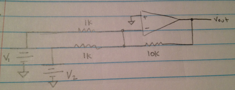 Solved Find Vout in terms of V1 and V2. Please show steps | Chegg.com