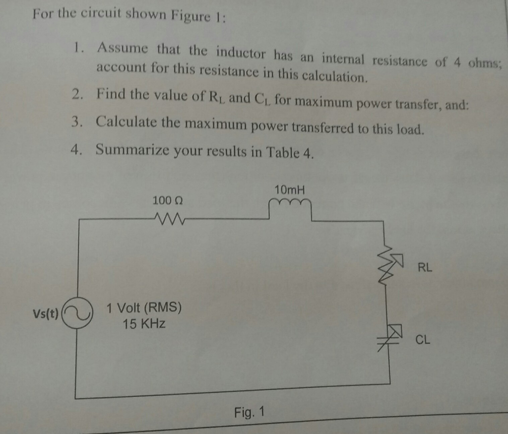 Solved For the circuit shown Figure 1: Assume that the | Chegg.com