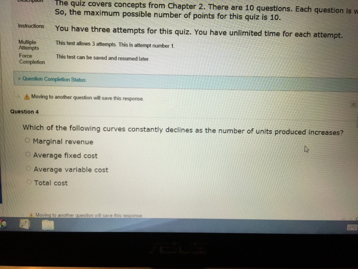 Solved Which of the following curves constantly declines as | Chegg.com