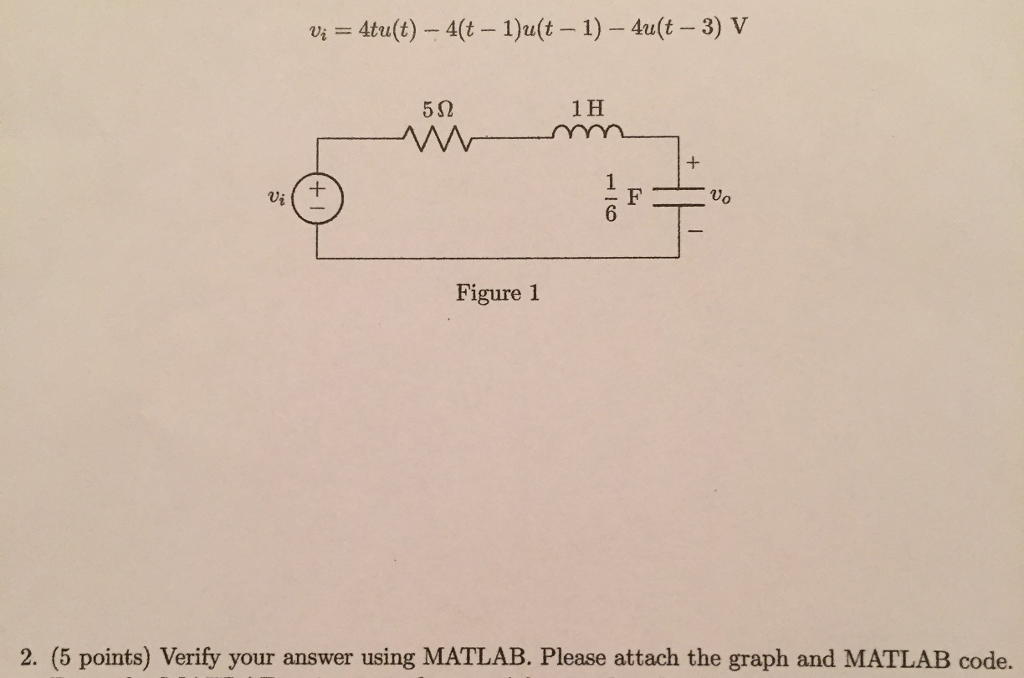 Solved 5? 1 H Vi Uo Figure 1 2. (5 points) Verify your | Chegg.com
