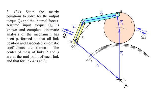 Solved 3. (34) Setup the matrix equations to solve for the | Chegg.com