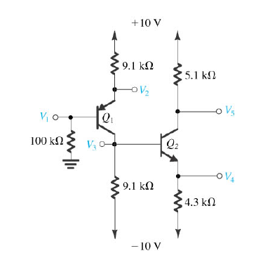 Solved For the circuit shown above, find the labeled node | Chegg.com
