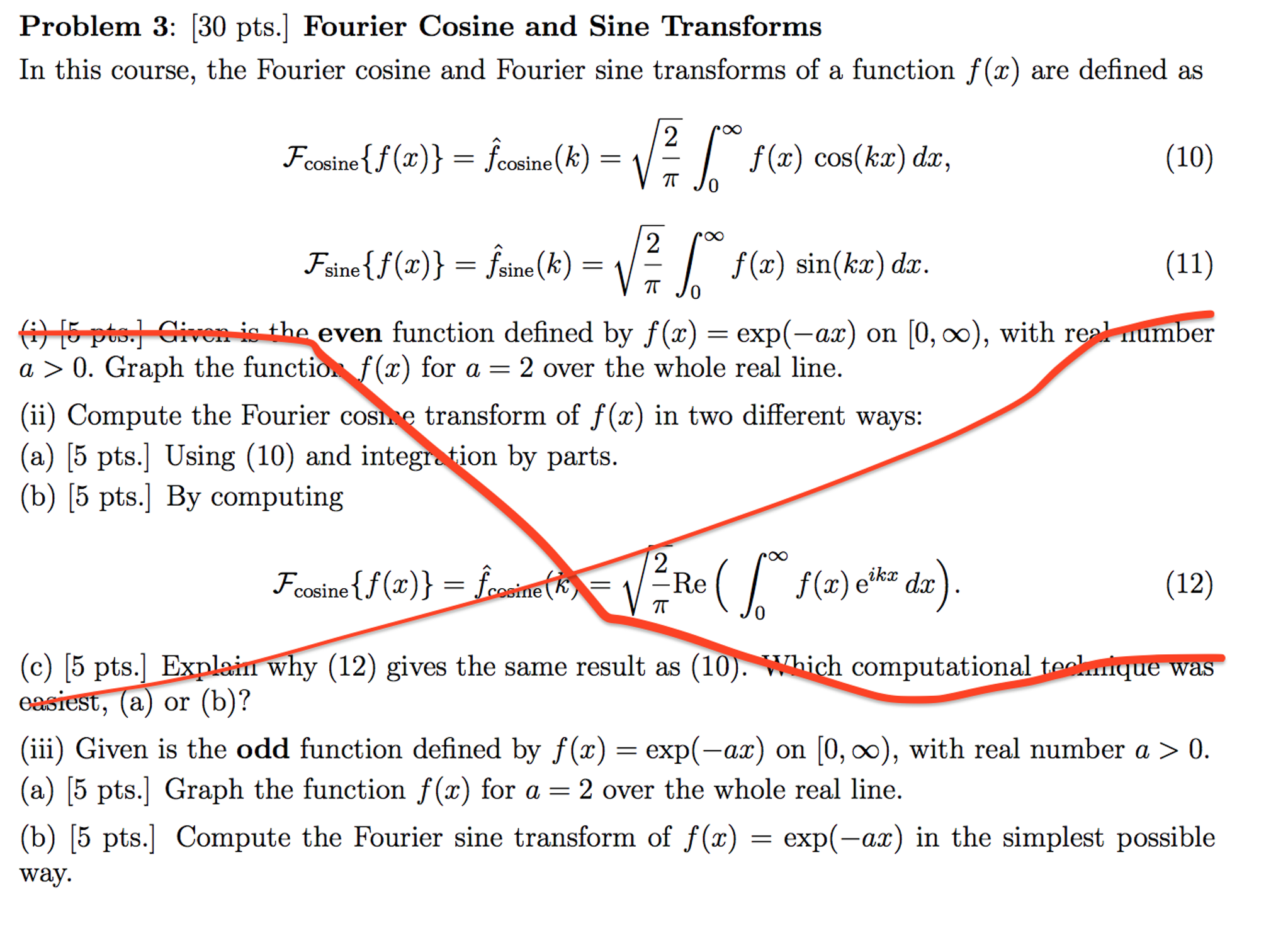 Solved In this course, the Fourier cosine and Fourier sine | Chegg.com