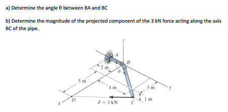 Solved Determine the angle theta between BA and BC | Chegg.com