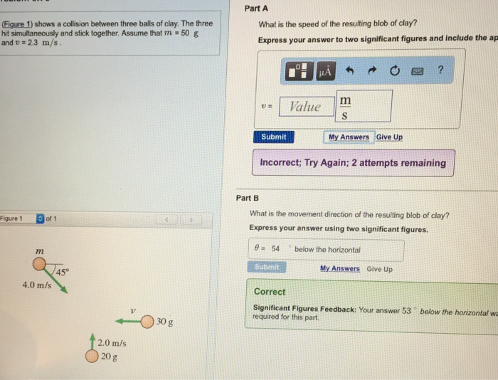 Solved (Figure 1) shows a collision between three bails of | Chegg.com