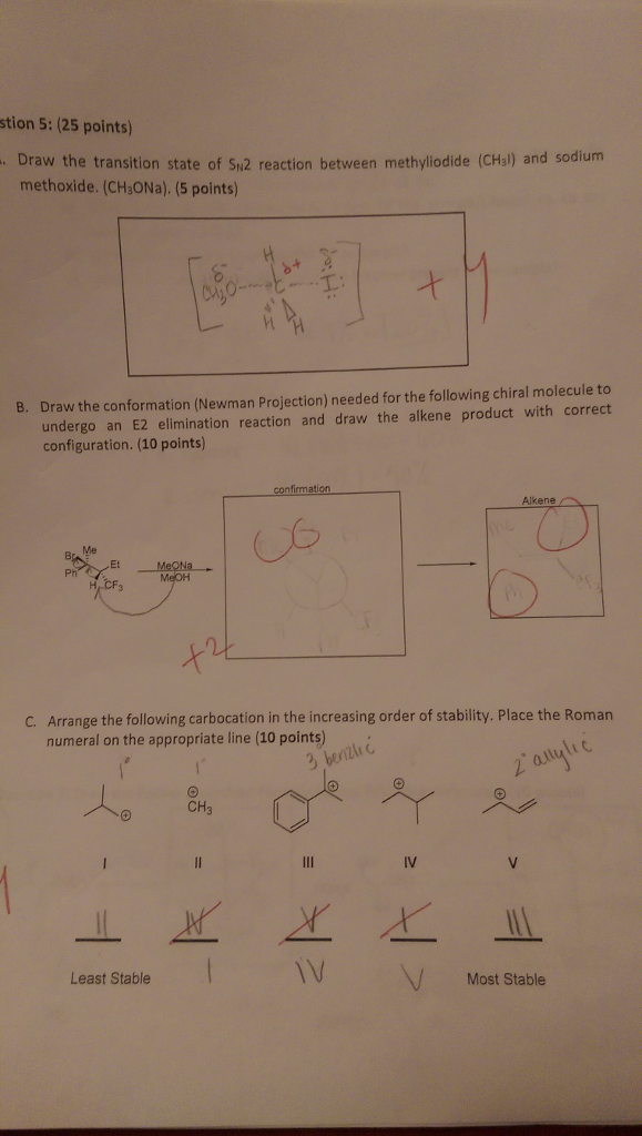 Solved Draw the transition state of S_N2 reaction between | Chegg.com