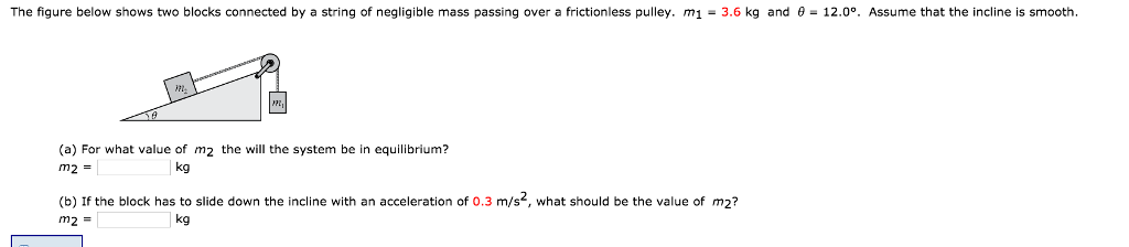 Solved The figure shows two blocks connected by a string of | Chegg.com