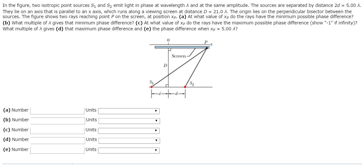 Solved In the figure, two isotropic point sources S1 and S2 | Chegg.com
