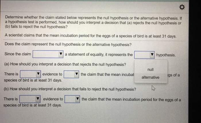 Solved Determine whether the claim stated below represents | Chegg.com