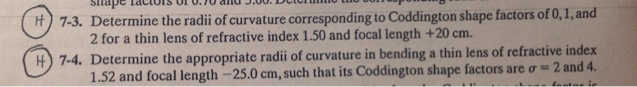 7-3. Determine the radii of curvature corresponding | Chegg.com