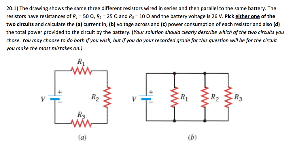 Solved The drawing shows the same three different resistors | Chegg.com