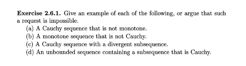 Solved Give an example of each of the following, or argue | Chegg.com