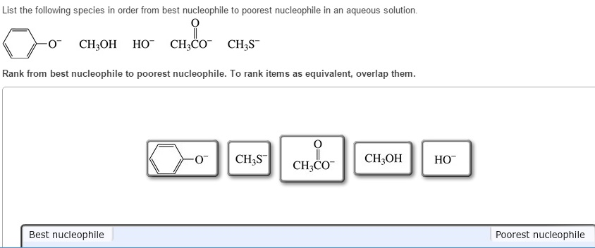 Solved List the following species in order from best | Chegg.com