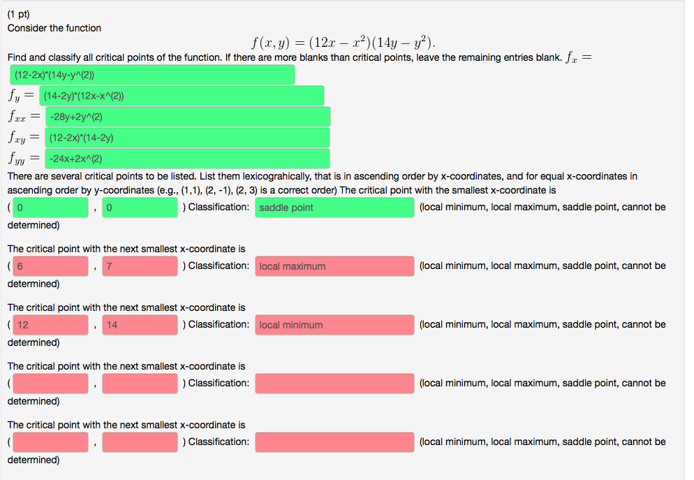 Solved Consider the function f(x, y) = (12x - x^2)(14y - | Chegg.com