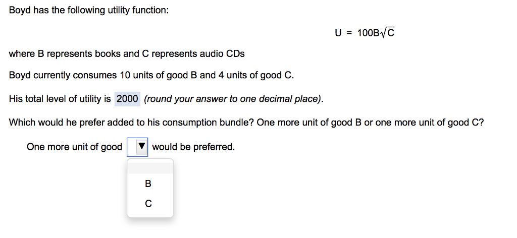 Solved Boyd has the following utility function: U = 100B | Chegg.com