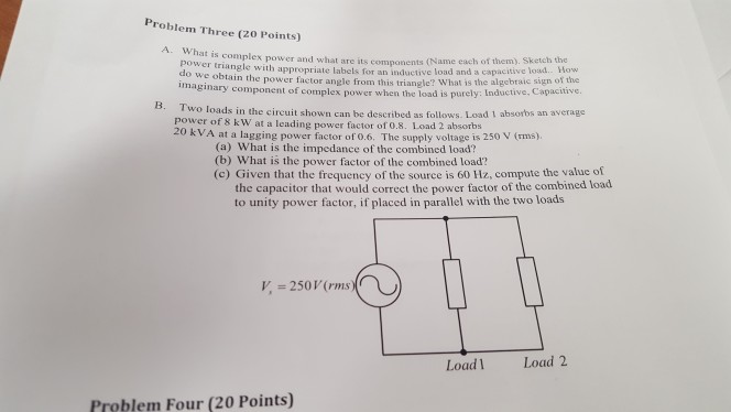 Solved What is complex power and what are its components | Chegg.com