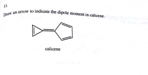 Solved Draw an arrow to indicate the dipole moment in | Chegg.com