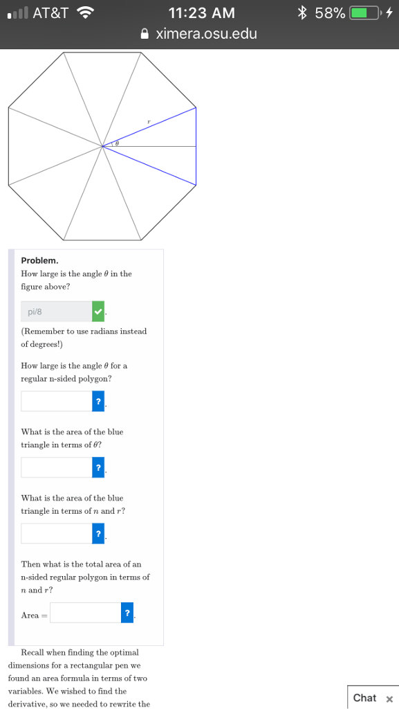 Solved To optimize the area of an n-sided regular polygon we | Chegg.com