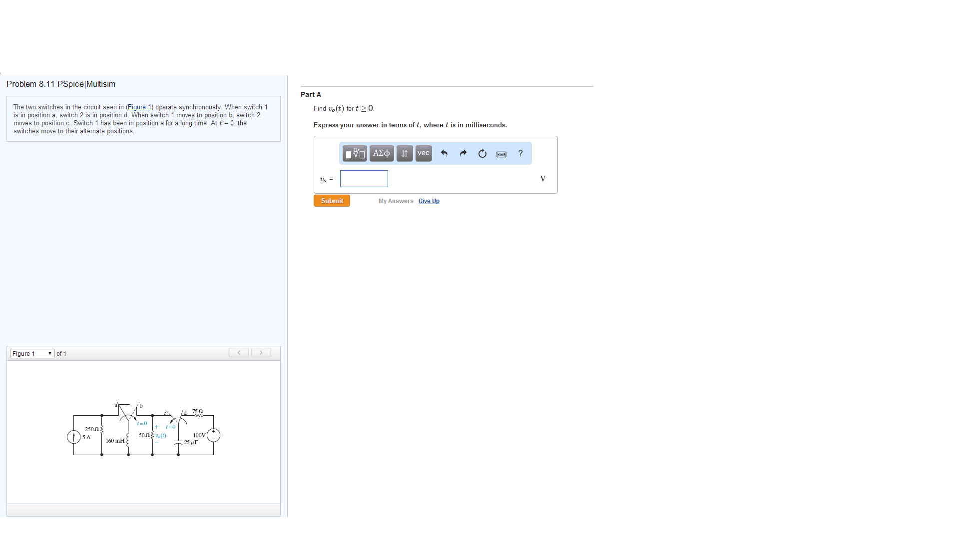 Solved The two switches in the circuit seen in (Figure 1) | Chegg.com