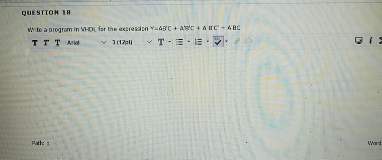Solved Question 18 Write A Program In Vhdl For The 0908
