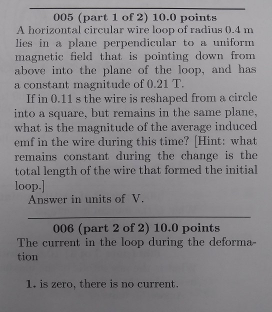 Solved 005 (part 1 of 2) 10.0 points A horizontal circular | Chegg.com
