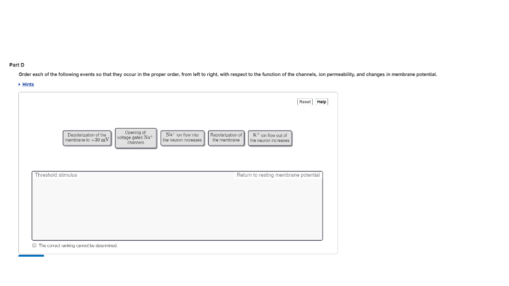 Solved Part D Order each of the following events so that | Chegg.com