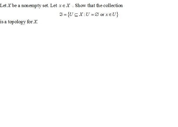 Solved Let X be a nonempty set. Let x X. Show that the | Chegg.com