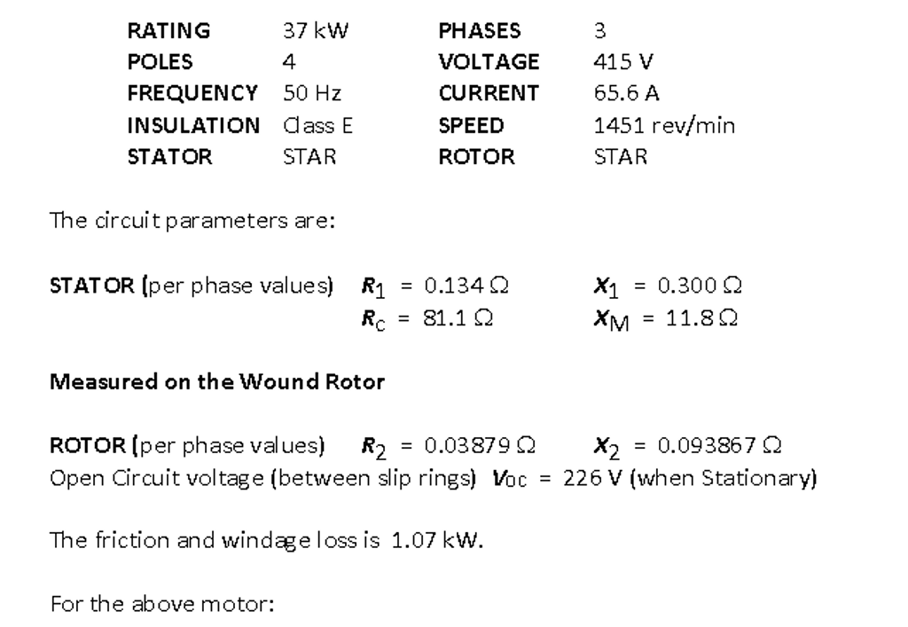 Solved A three phase wound rotor induction motor is used on | Chegg.com