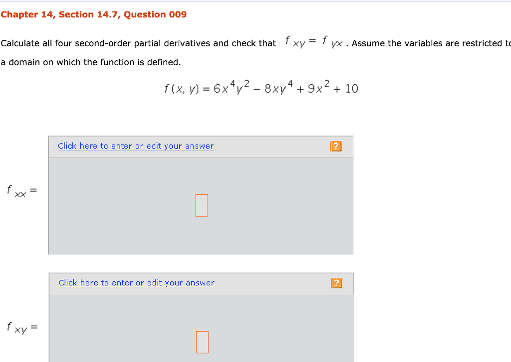 Solved Chapter 14, Section 14.7, Question 009 Calculate all | Chegg.com