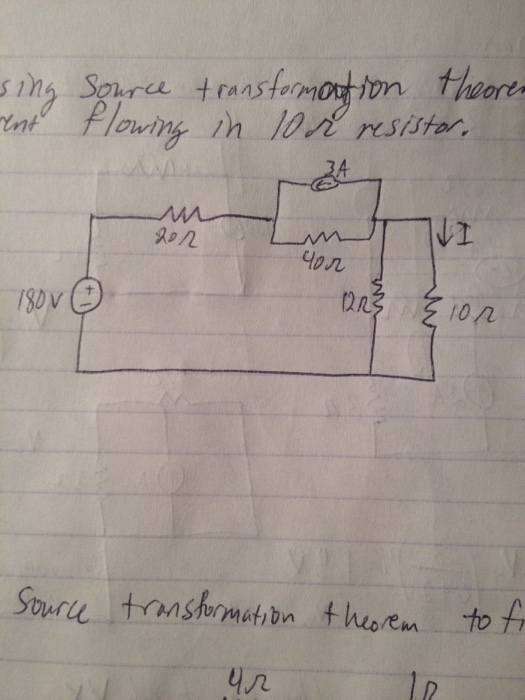 Solved by using source Transformation theorem find the | Chegg.com Solved by using source Transformation theorem find the | Chegg.com